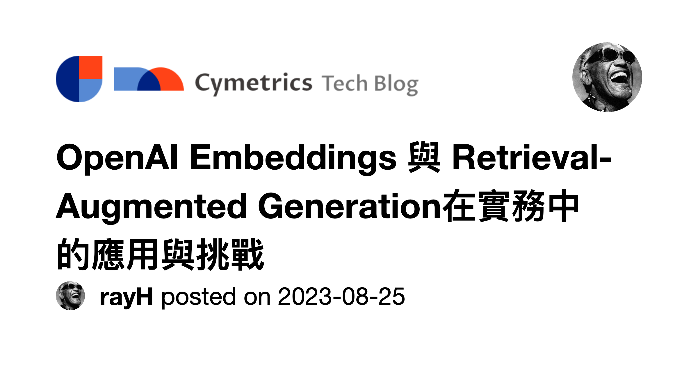 Openai Embeddings 與 Retrieval Augmented Generation在實務中的應用與挑戰